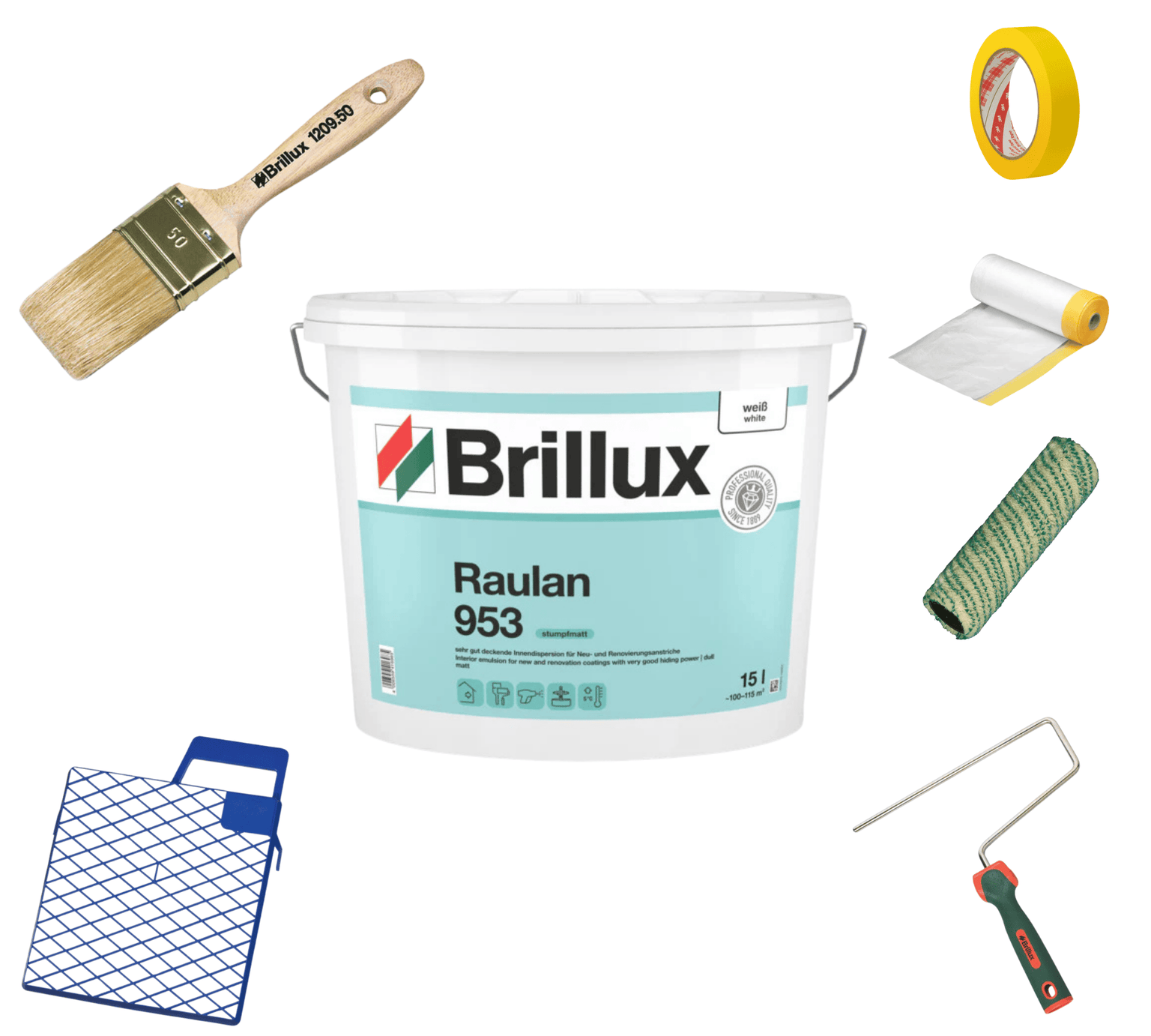 Brillux Raulan Elf 953 Wei 15 Liter